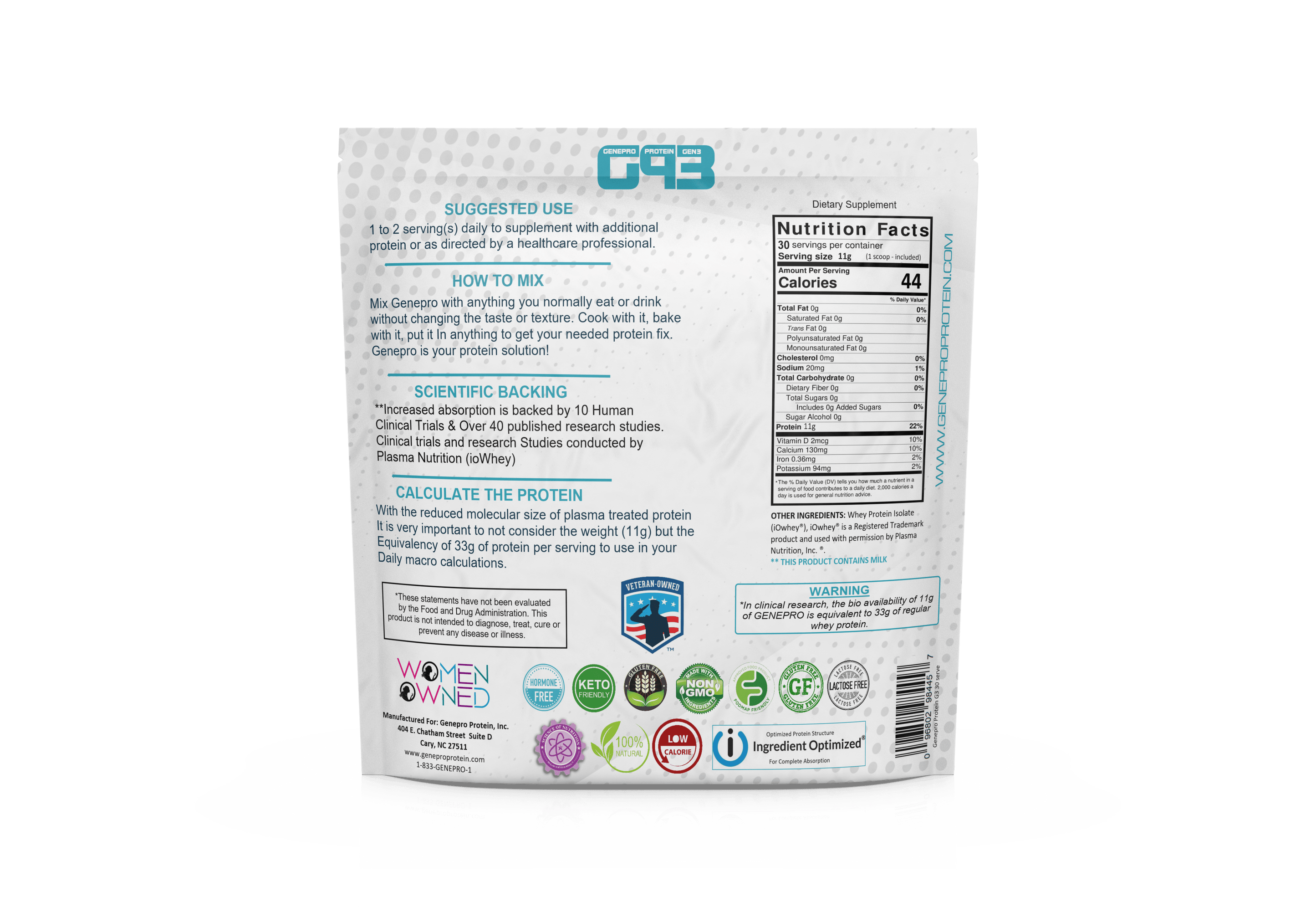 GENEPRO Next Generation Premium Protein Powder by Genepro Protein, Inc ...